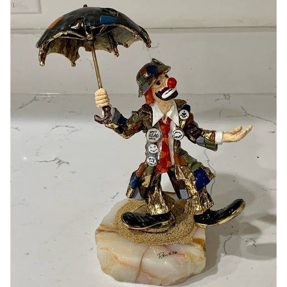 Ron Lee | Art | Vintage 986 Hobo Clown With Umbrella Statue Figurine ...